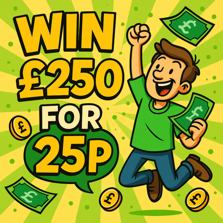 £250 CASH FOR 25P | Prize Hub UK